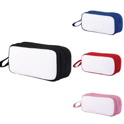 China Customized Pencil Case With Zipper Durable Sublimation Blank Multifunctional Pencil Stationery Bag Gift for sale