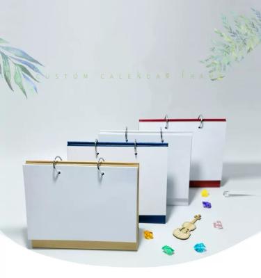 China 8 Inch Blank Sublimation Calendar With 15 Pages Removable Loose-Leaf Office Calendar Notebook DIY Desktop Decoration for sale