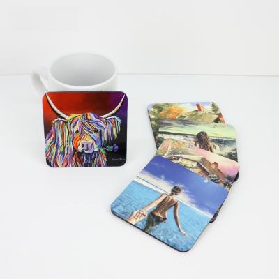 China Diy Photo Printing Mdf Sublimation Coasters Custom Cork Placemats And Coasters for sale