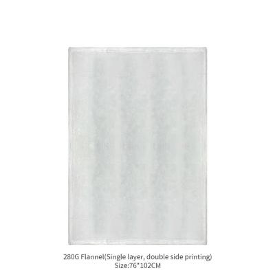 Cina Coperta per neonati a sublimazione bianca personalizzata in pile super morbido, flanella, coperta avvolgente, coperte a sublimazione in vendita