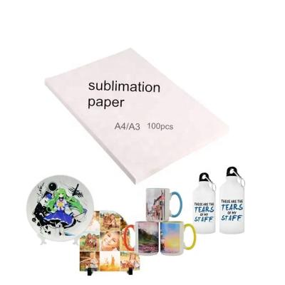 China Sublimation Transfer Paper Quick Dry A3 A4 Size For Tumblers Mugs T Shirts Printing Sublimation Paper for sale