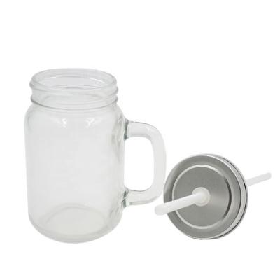 China Clear And Frosted Sublimation Mason Jar Custom Sublimation Glass Cup Blanks for sale