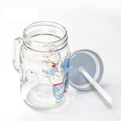 China Clear And Frosted Sublimation Mason Jar Custom Sublimation Glass Cup Blanks for sale
