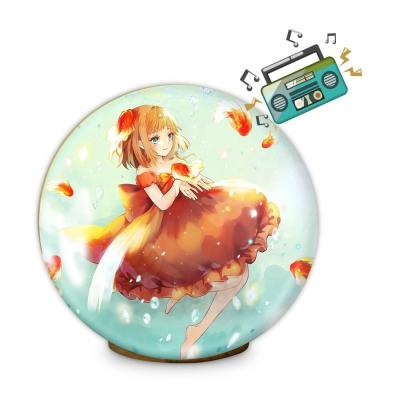 China Simulation Sunrise Sublimation Color Wakeup Lamp With FM Radio Digital Sublimation Alarm Clock Blanks for sale