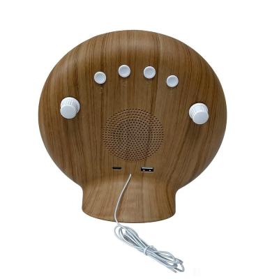 China Simulation Sunrise Sublimation Color Wakeup Lamp With FM Radio Digital Sublimation Alarm Clock Blanks for sale