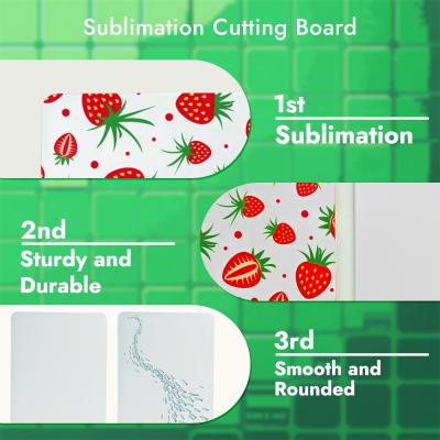 China 10*8 Inch Plastic PBT Blank Sublimation Cutting Board Custom Rectangle Sublimation Chopping Board for sale