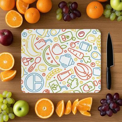 China 10*8 Inch Plastic PBT Blank Sublimation Cutting Board Custom Rectangle Sublimation Chopping Board for sale