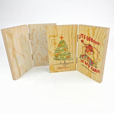 China 20*12cm Eco-Friendly MDF Wood Sublimation Picture Frame Hinged Folding Memory Personalized Photo Frame for sale