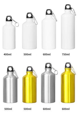 China 400ml 500ml 600ml 750ml Sublimation Blank Aluminum Sports Water Bottle Custom Logo Sublimation Drink Bottle for sale