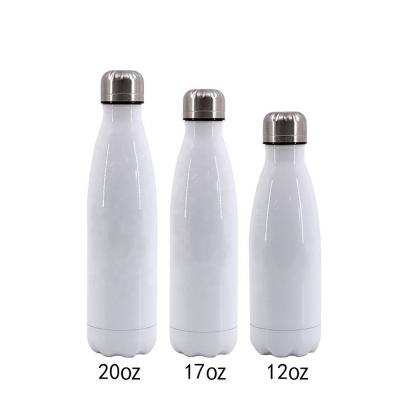 China 350ml 500ml 750ml 1000ml Sublimation Water Bottle Blanks Sports Cola Bottle Double Walled Vacuum Insulated Sublimation Bottle for sale