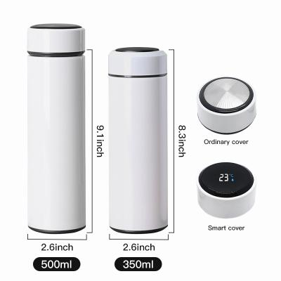 China Sublimation Blank Vacuum Smart Reminder Thermos Flask Led Digital Temperature Display Stainless Steel Water Bottle for sale