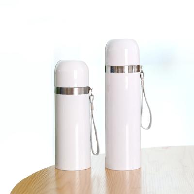 China 350ml And 500ml Coated White Sublimation Flask Blanks Water Bottle Vacuum Stainless Steel Water Bottle for sale