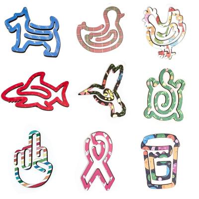 China Creative DIY Printing Blank Acrylic Sublimation Pins Heat Transfer Acrylic Decorative Paper Clips for sale