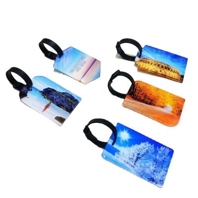 China Anti Loss Personalized Acrylic Luggage Tag Blanks For Sublimation Photos Printing for sale