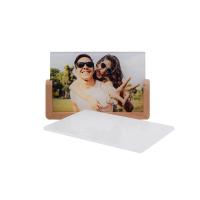 China U Shaped Wooden Base Sublimation Acrylic Frames Diy Custom Acrylic Picture Frames for sale