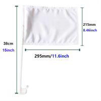 China Customized Double Sided Printing Polyester Sublimation Car Flags Blanks for sale