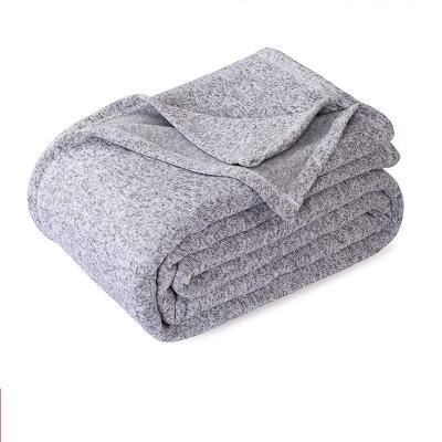 China Diy Photo Printing Soft Blank Polyester Sublimation Heather Grey Throw Blanket for sale