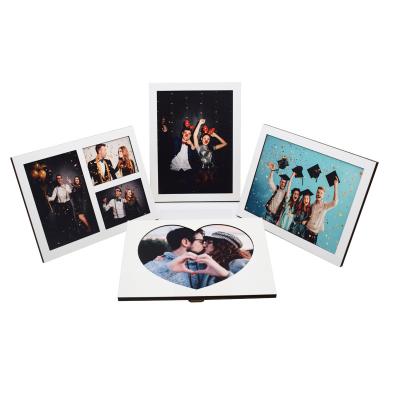 China Vintage Blank Sublimation MDF Photo Frame With Printable Matte Cardboard Custom Wood Frames for sale