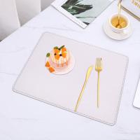 China Custom Rectangular Pu Leather Sublimation Blank Placemat for sale