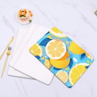 China Custom Rectangular Pu Leather Sublimation Blank Placemat for sale