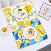 China Custom Rectangular Pu Leather Sublimation Blank Placemat for sale