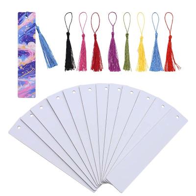 China Custom Print Pu Leather Bookmark For Books Tassel Blank Sublimation Bookmarks for sale