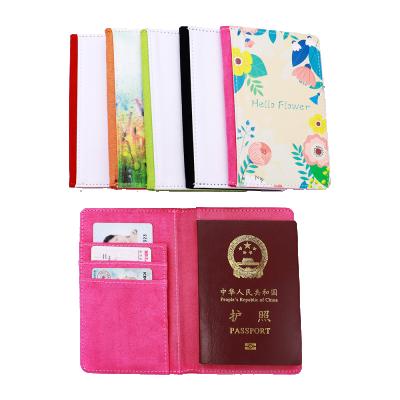 China Leather Sublimation Blank Passport Cover Custom Logo Protective Card Holder for sale