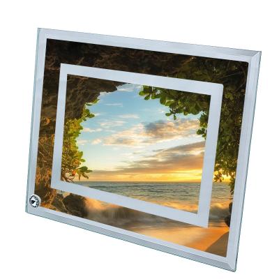 China Custom Mirror Frames Sublimation Mirror Glass Photo Frame for sale