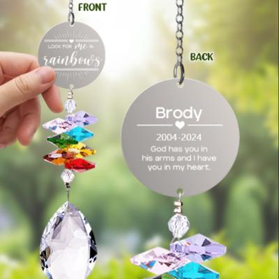 China Sublimation Crystal Pendant Photo Frame Christmas Home Decor DIY Customized Gift for sale