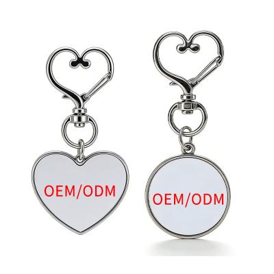 China Custom Valentines Gifts Heart Shape Sublimation Keychain Promotional Key Chains for sale
