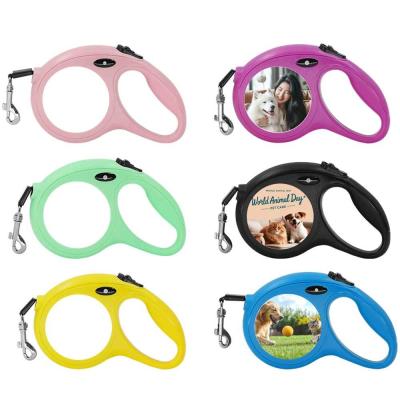 China Sublimation Blank Retractable Dog Leash 5M Personalized Pet Supplies for sale