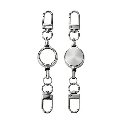 China Blank Retractable Sublimation Badge Reel Keychain Personalized Photo Keychains for sale