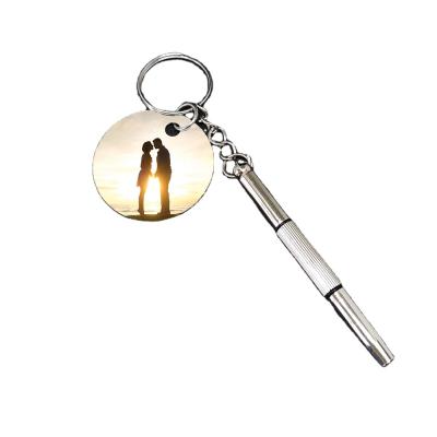 China Custom Metal Key Chain Promotion Gifts Sublimation Screwdriver Keychains Blanks for sale