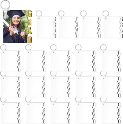 China Sublimation Graduation Keychain Blanks For Graduation Gift Personalised Graduation Keyring for sale