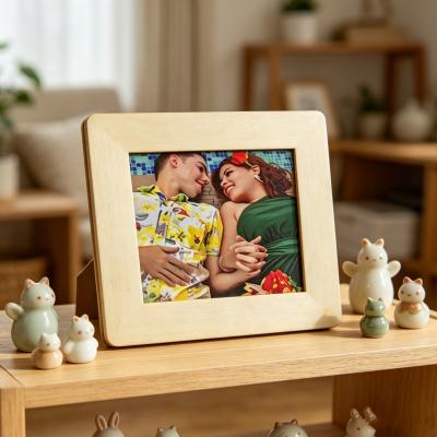 China Custom Sublimation Wood Picture Frames With Stand DIY Gift For Couples Family Kids for sale