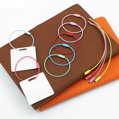 China DIY Sublimation Keychain Accessories Blanks Wire Loops Colored Key Rings Summer Candy Colors Large String Keychains for sale