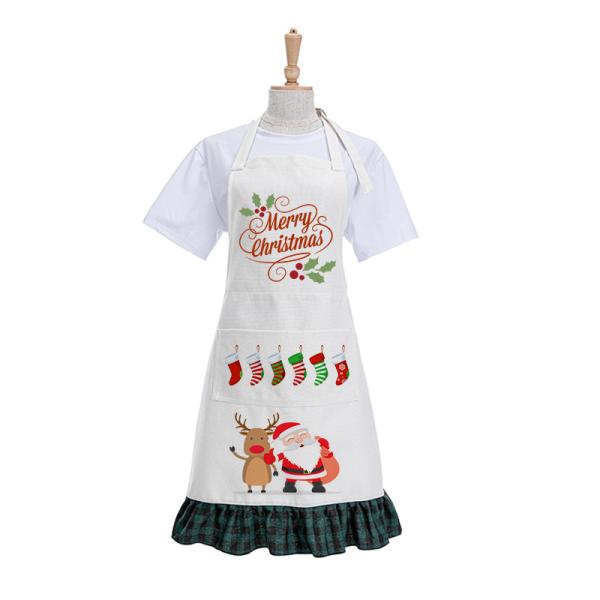 Quality Custom Linen Sublimation Apron Blanks With Pocket Adjustable Neck Strap Kitchen for sale