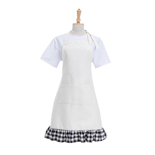 Quality Custom Linen Sublimation Apron Blanks With Pocket Adjustable Neck Strap Kitchen for sale