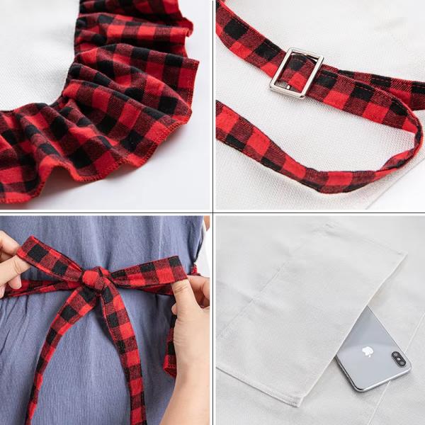 Quality Custom Linen Sublimation Apron Blanks With Pocket Adjustable Neck Strap Kitchen for sale