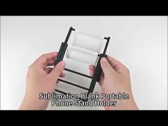 Supports de téléphone vierges en plastique à sublimation avec logo personnalisé et support de téléphone en lin, chaise de plage, support de téléphone portable