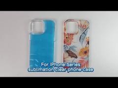 Capa de telemóvel por sublimação 3D transparente e revestida para PC em branco para iPhone