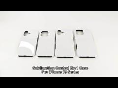 아이폰16e용 3D 2 in 1 마그세이프 승화 케이스, 빈 승화 폰 케이스, 맞춤형 마그네틱 폰 케이스