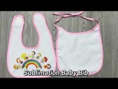 Afdrukken van een logo op sublimatie baby slabbetjes met klittenband, blanco