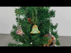Sublimation Christmas Blanks Metal Jingle Bell Christmas Tree Hanging Ornament