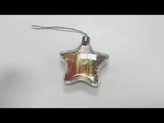 Blank Sublimation Christmas Tree Ornaments Transparent Plastic Star Sublimation Christmas Ornament