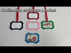 Custom Sublimation Blank Christmas Ornament Polygon Hanging Christmas Tree Ornament Decorations