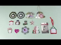 Sublimatie Kerst Hangende Ornamenten Metalen Hanger Voor Kerstboom Decoratie