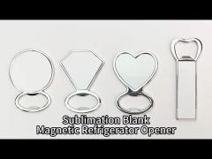 Apribottiglie a magnete per frigoriferi di metallo a sublimazione personalizzata