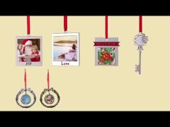 DIY Metal Christmas Decoration Ornaments Arts Crafts Sublimation Metal Christmas Ornament Love Joy