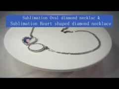 Gioielli Collana Souvenir Regalo Cuore Ciondolo Collana Sublimazione Cuore a Forma di Diamante Collana